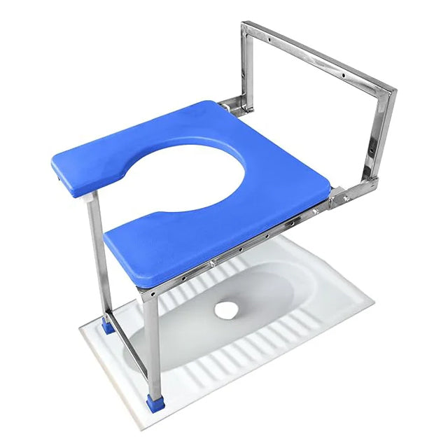 Neosafe Stainless Steel Wall Mount Folding Commode Stool – The Health Store